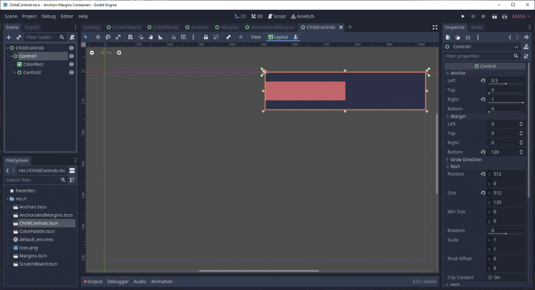 Anchors and Margins and Containers, Godot My! – Josh Anthony